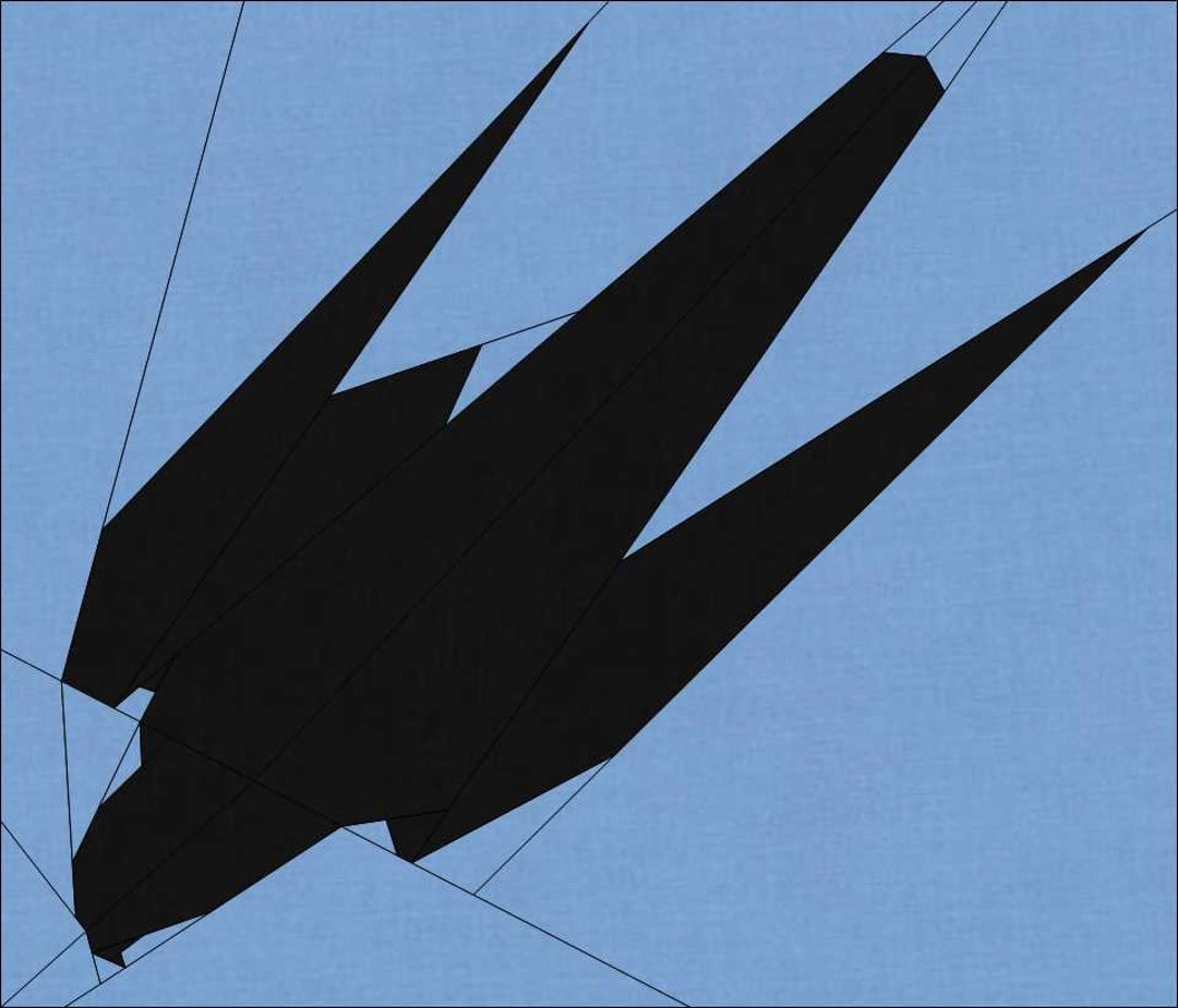 The Peregrine Falcon Dive Foundation Paper Piecing Pattern, FPP Quilt ...