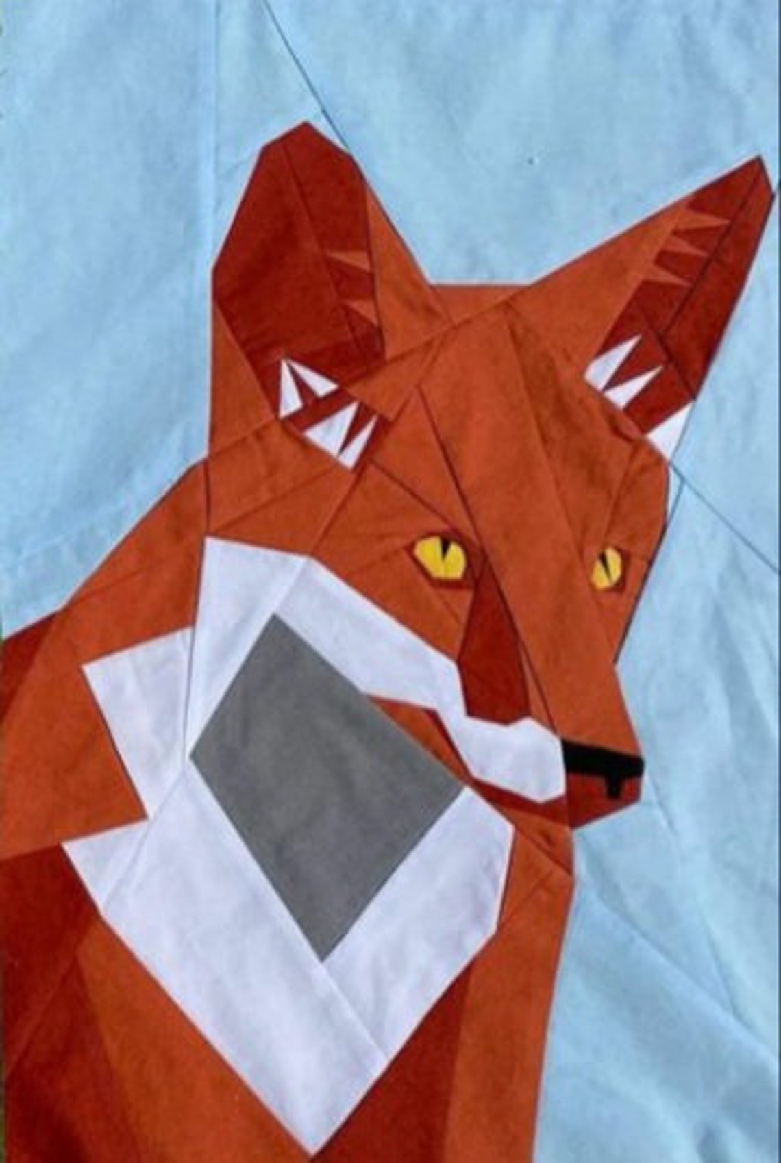 The Fox Foundation Paper Piecing Pattern, FPP Quilt Block. - Etsy