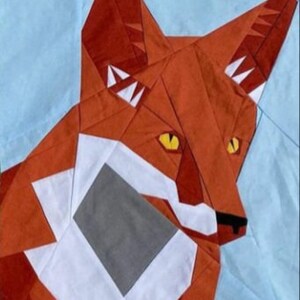 The Fox Foundation Paper Piecing Pattern, FPP Quilt Block. - Etsy