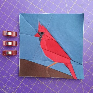 The Cardinal - the Animalia Collection, FPP Quilt Block, Foundation ...