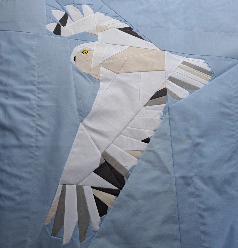The Snowy Owl Foundation Paper Pieced Pattern FPP Quilt Block - Etsy