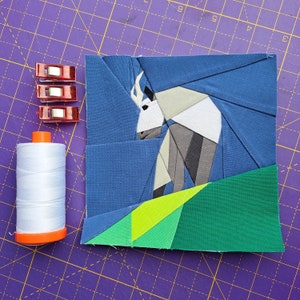 The Mountain Goat - the Animalia Collection. FPP Quilt Pattern - Etsy