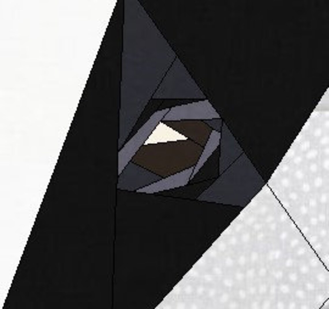 European Badger Foundation Paper Pieced Pattern, FPP, Quilt Block ...