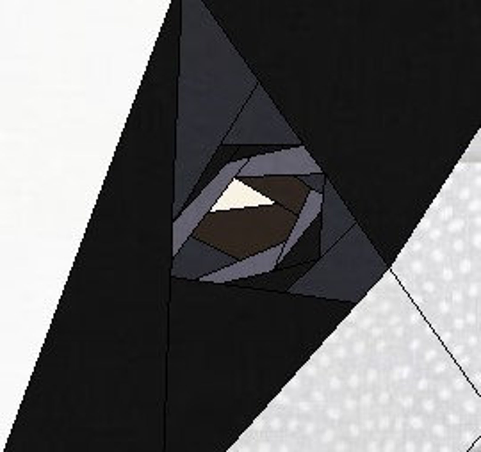 European Badger Foundation Paper Pieced Pattern, FPP, Quilt Block ...