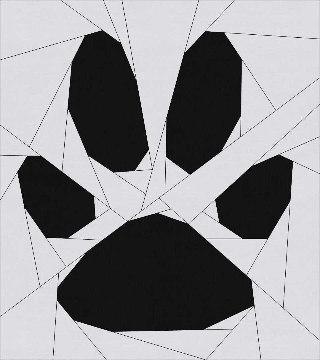 The Fox Paw Print Foundation Paper Piecing Pattern, FPP Quilt Block - Etsy