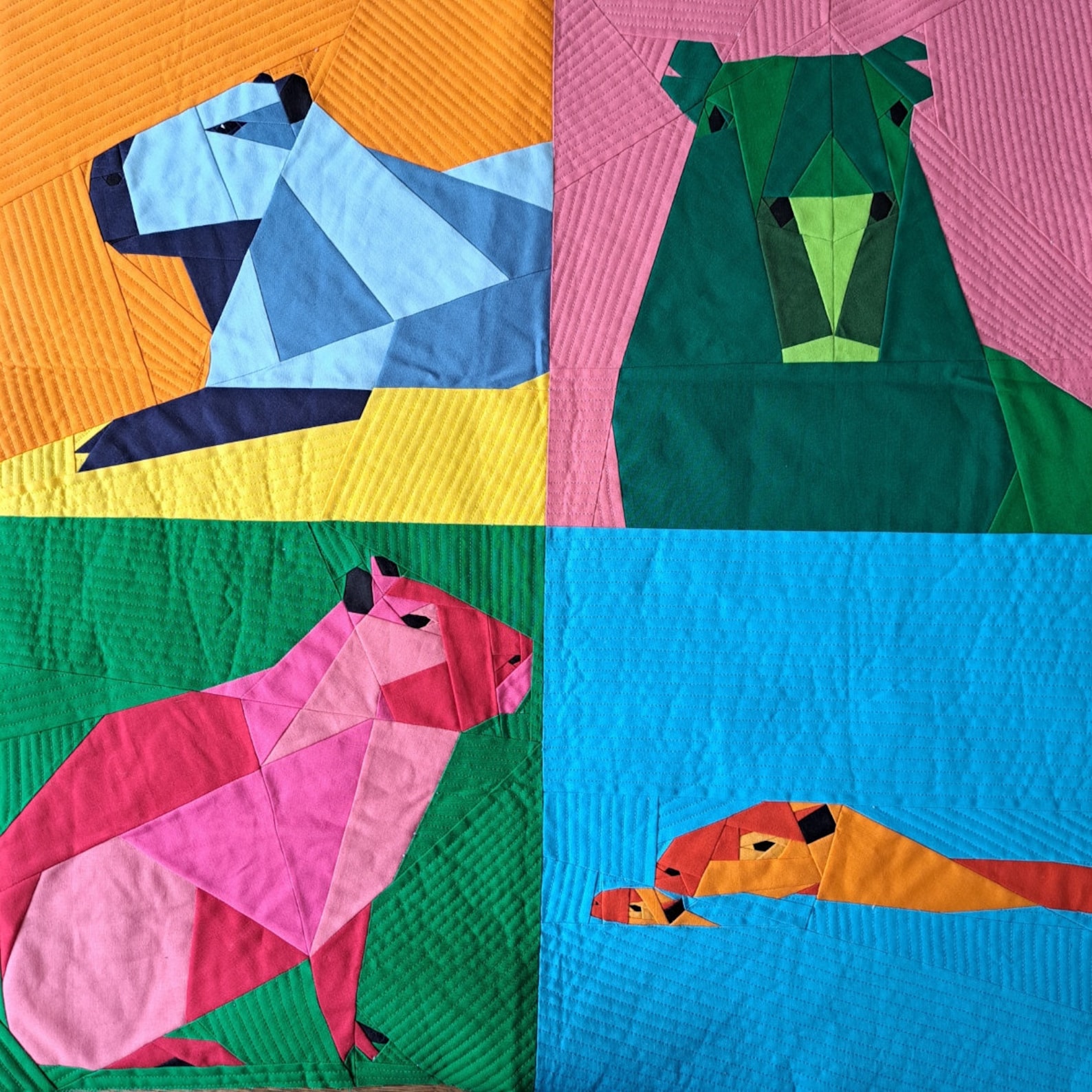 The Capybara Series All Four Patterns. Foundation Paper Piecing, FPP ...