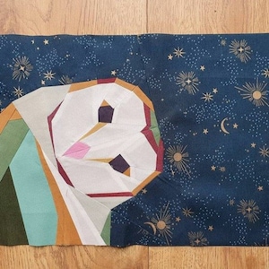The Curious Owl Foundation Paper Piecing Pattern, Barn Owl, FPP Quilt ...