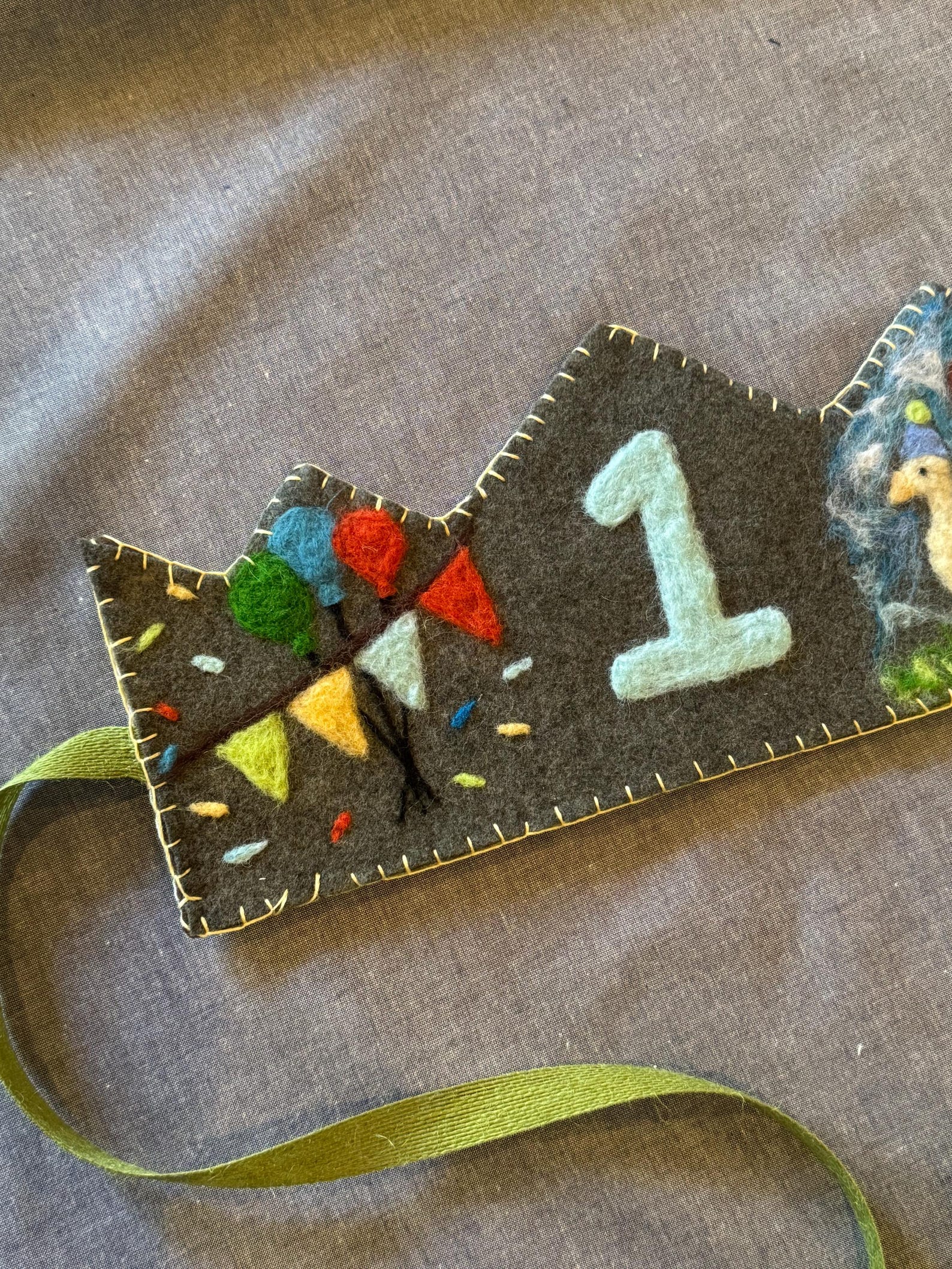 Needle Felted Birthday Crown - Silly Goose - Etsy