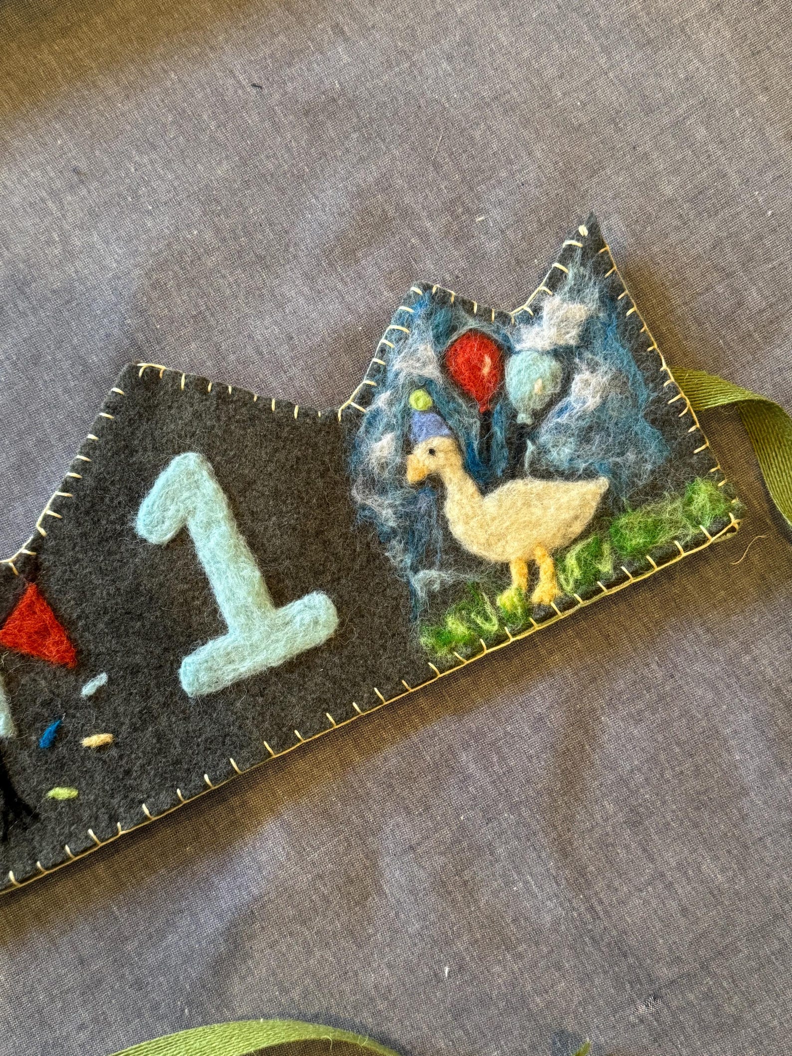 Needle Felted Birthday Crown - Silly Goose - Etsy