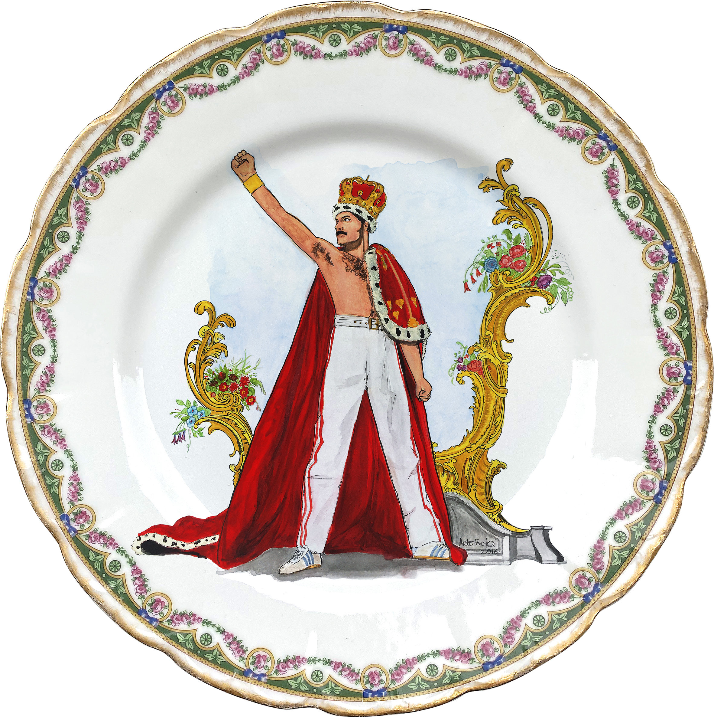Freddie Mercury - Queen - Vintage Porcelain Plate - #0748 - Etsy