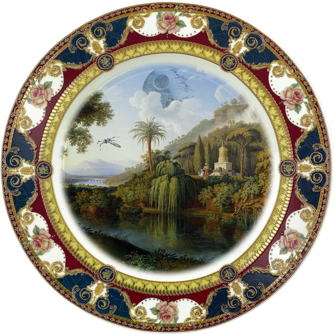 Death Star Landscape - Fine China Plate - #0787 - Etsy