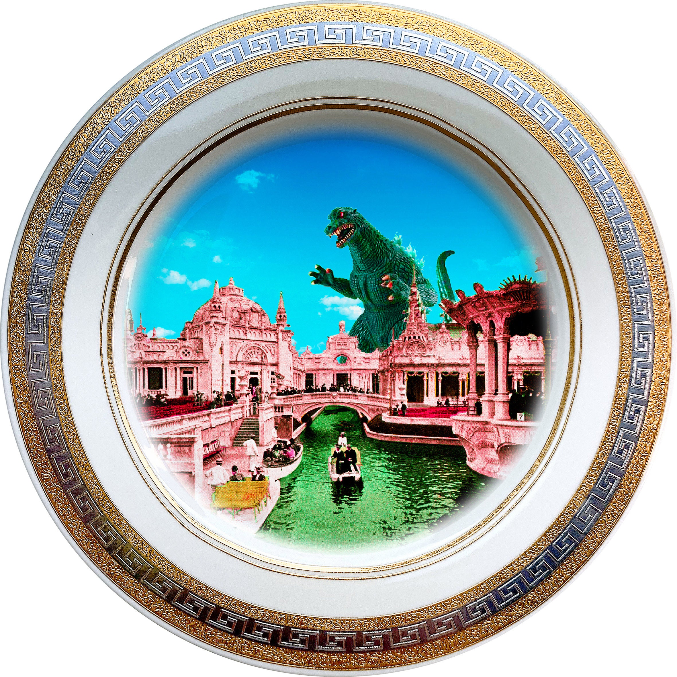 Romantic Landscape Godzilla Fine China Plate 0741 - Etsy