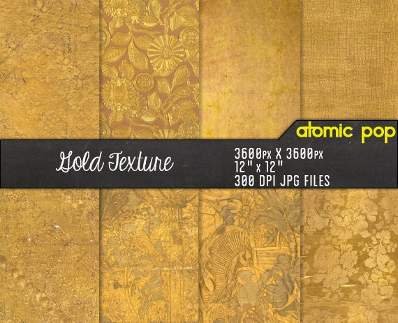 Antique Gilded Gold Texture // Instant Download // Decoupage | Etsy
