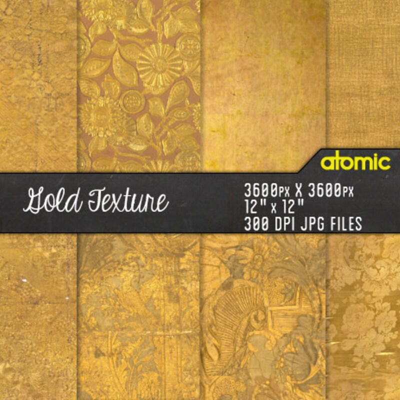 Gold Scrapbook Paper - Etsy