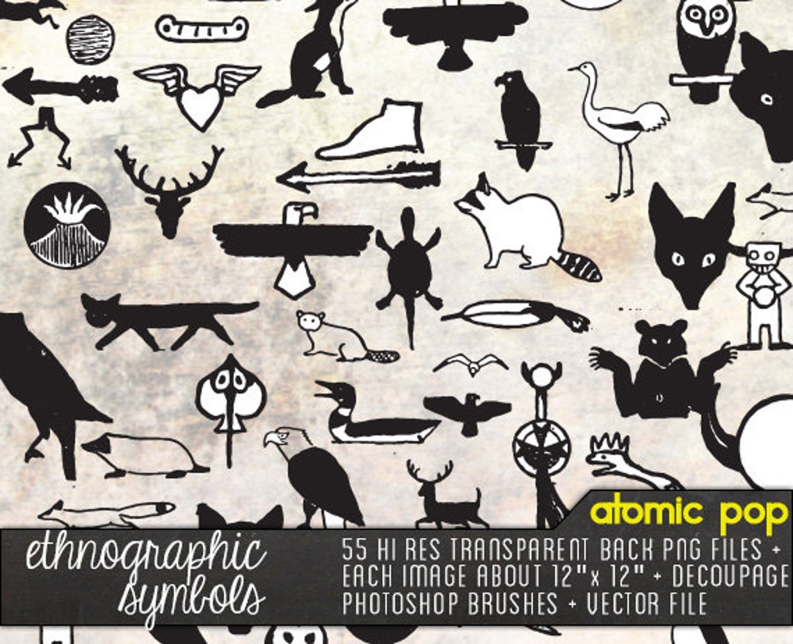 Instant Download // Ethnographic Native American Symbols// Vintage ...