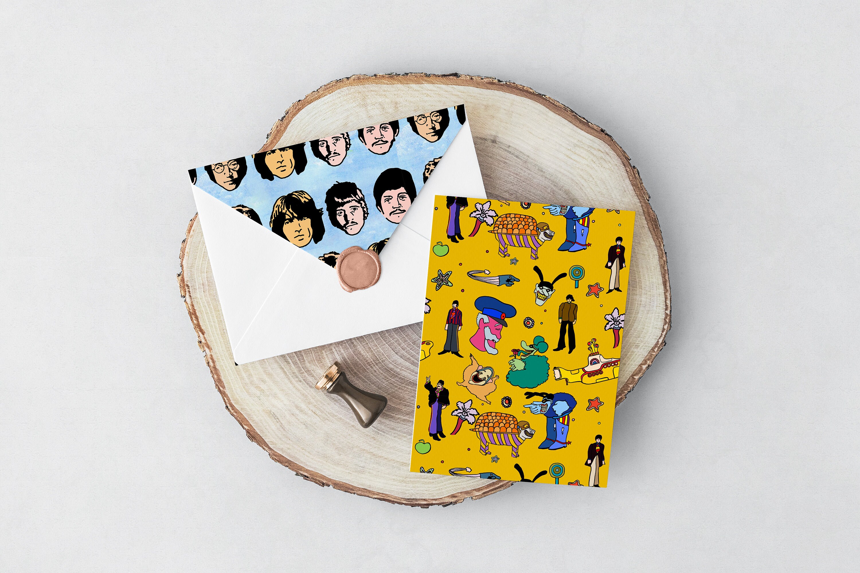 Instant Download // Beatles Inspired Psychedelic Yellow Submarine ...