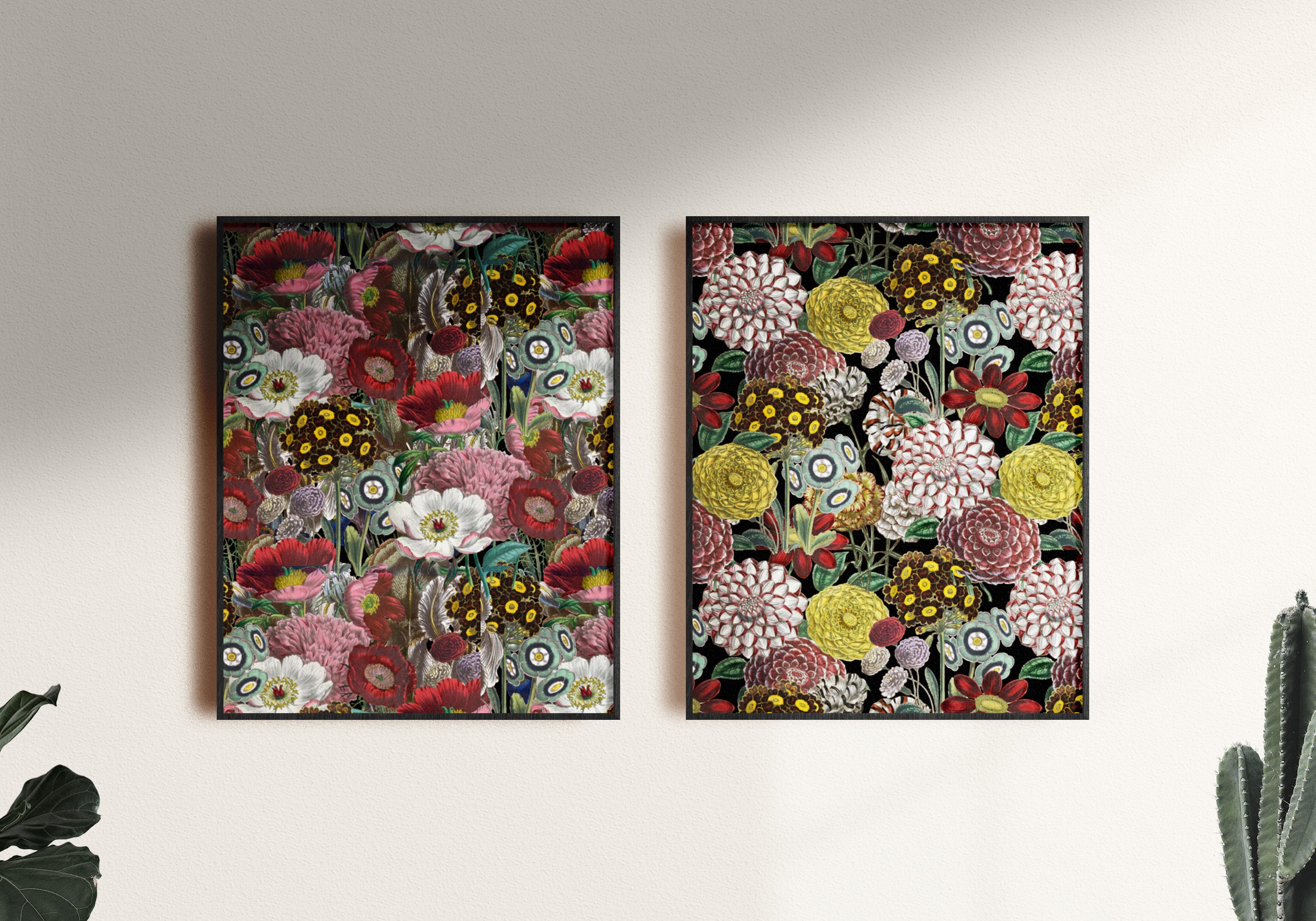 Instant Download // Vintage Floral Seamless Tile Repeating Pattern ...