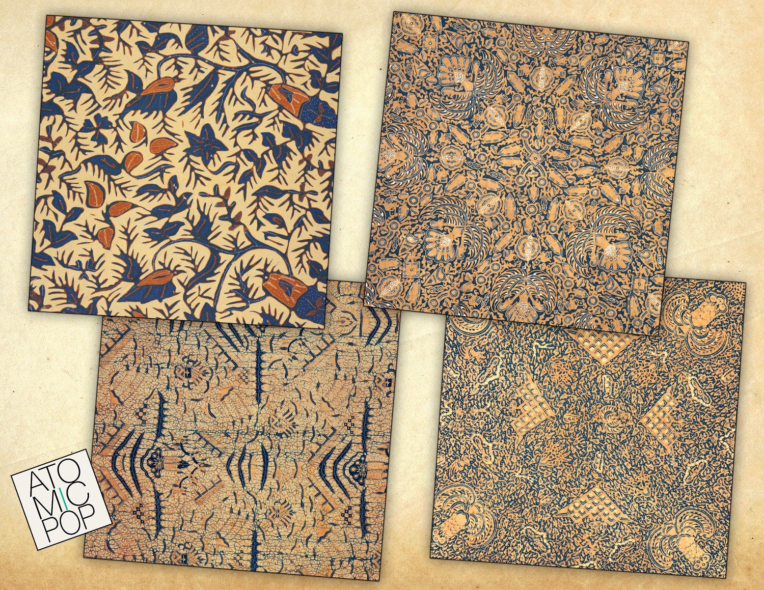 Vintage Batik Dye Cloth Indonesian Texture // Instant Download ...