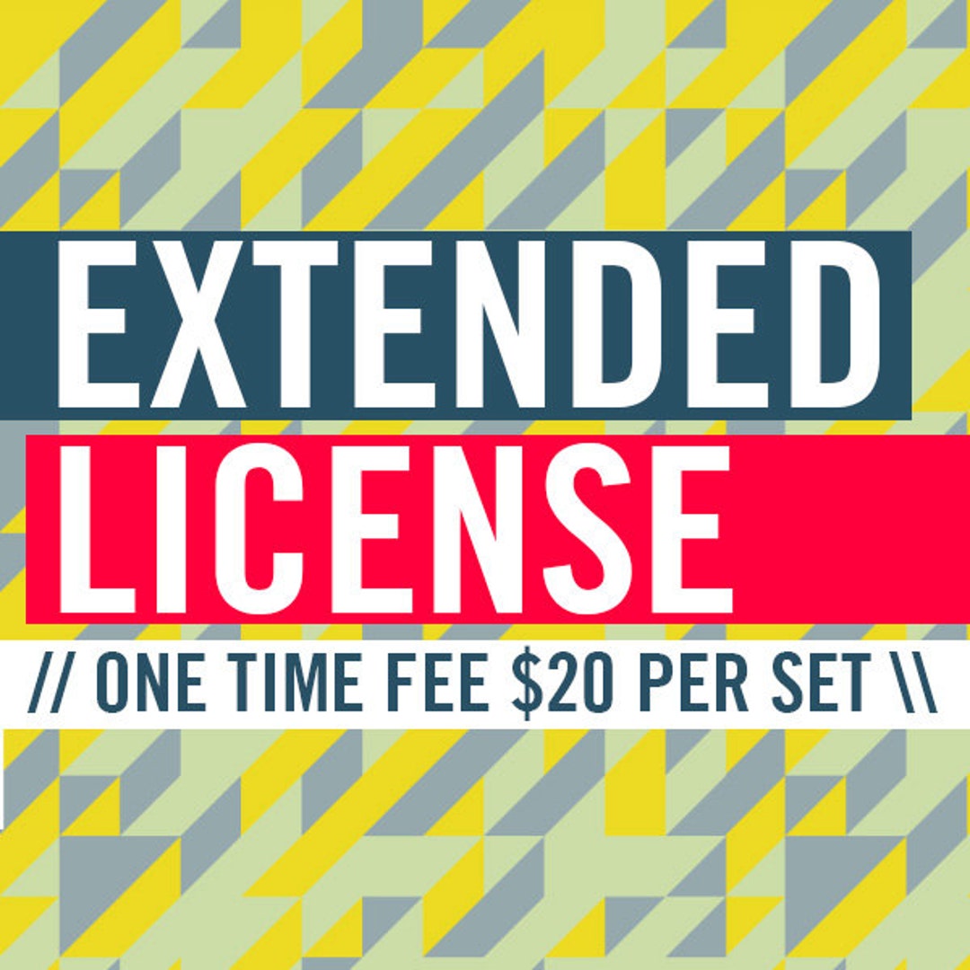One Time Extended License for One Pattern Set - Etsy