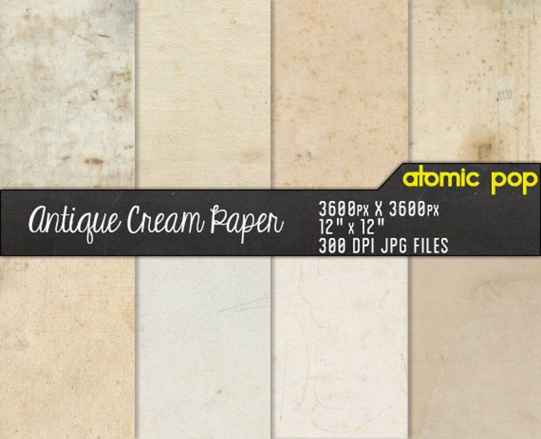 Instant Download // Antique Cream Paper Digital Paper Pack // Textured ...