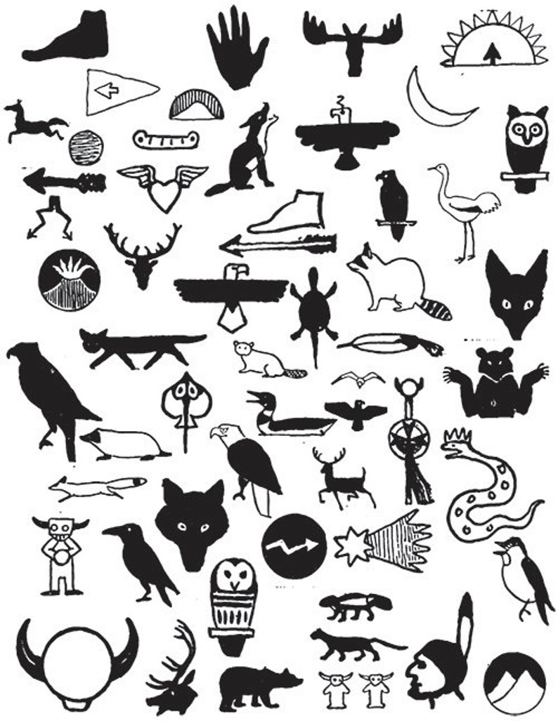 Instant Download // Ethnographic Native American Symbols// Vintage ...