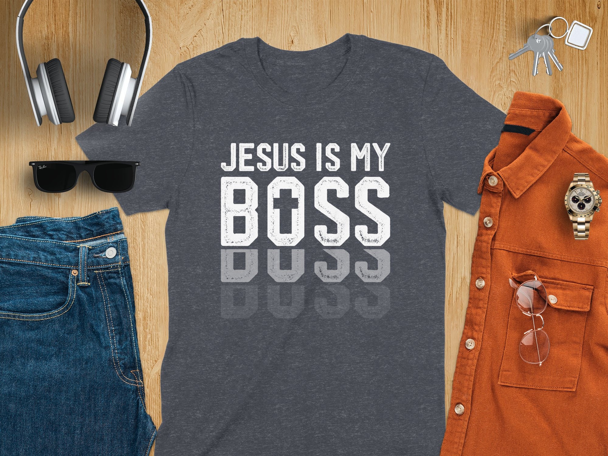 Jesus is My Boss Christian God Jesus Faith Confidence T Shirt Tee - Etsy