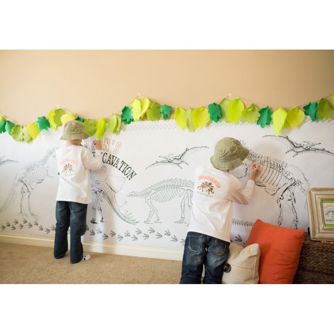 Dinosaur Excavation Dig Coloring Wall Poster Printable - Etsy