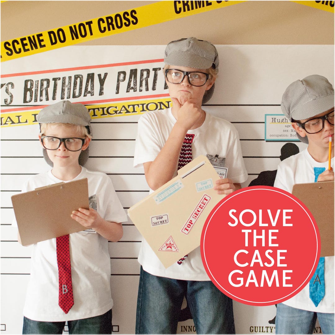 Detective Mystery Party Game Printable – Sleuth Clues, Suspect Profiles ...