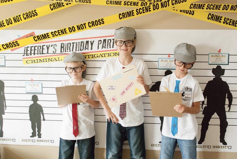 Detective Mugshot Backdrop – Printable Line-up Photo Booth Poster - Etsy