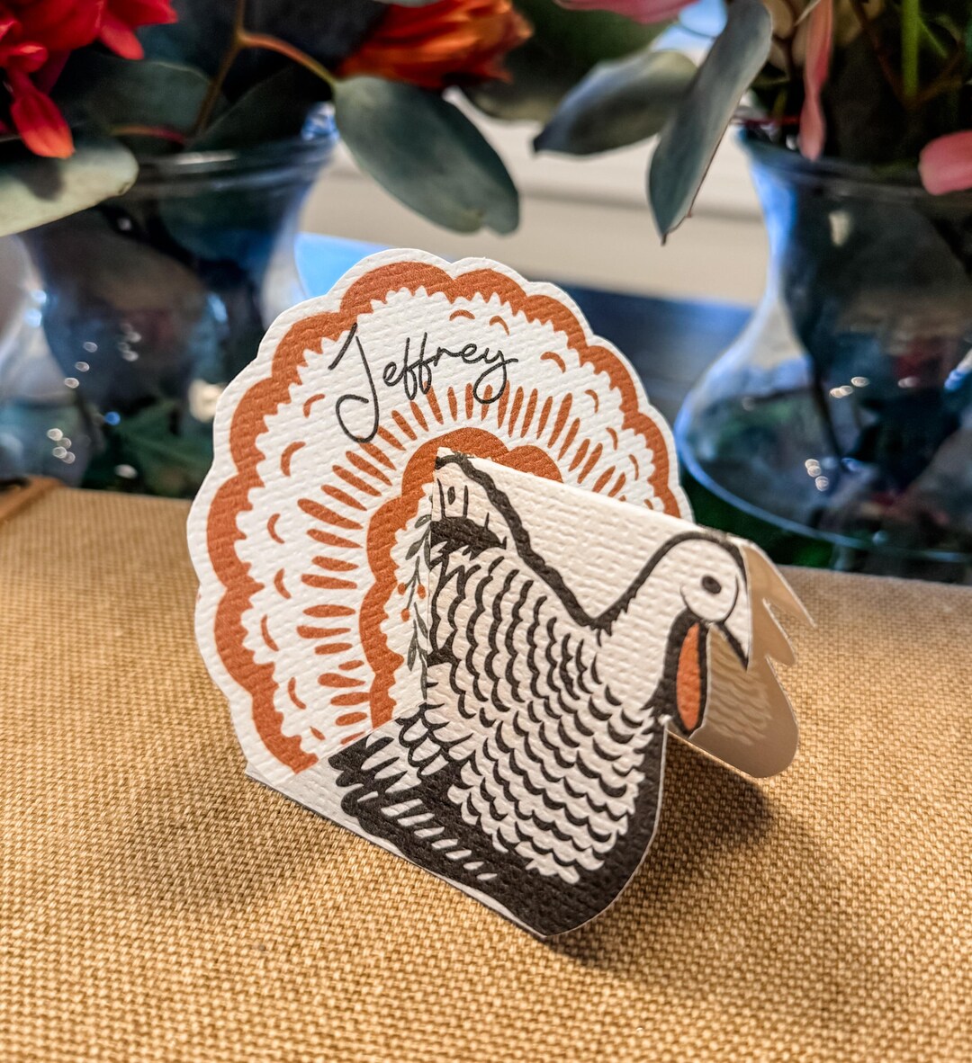 Editable Turkey Place Cards – Printable Thanksgiving Name Cards – Food ...