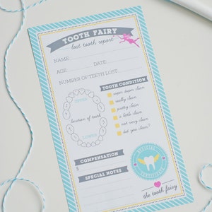 Tooth Fairy Report Certificate and Envelope Printables - Lost Tooth ...