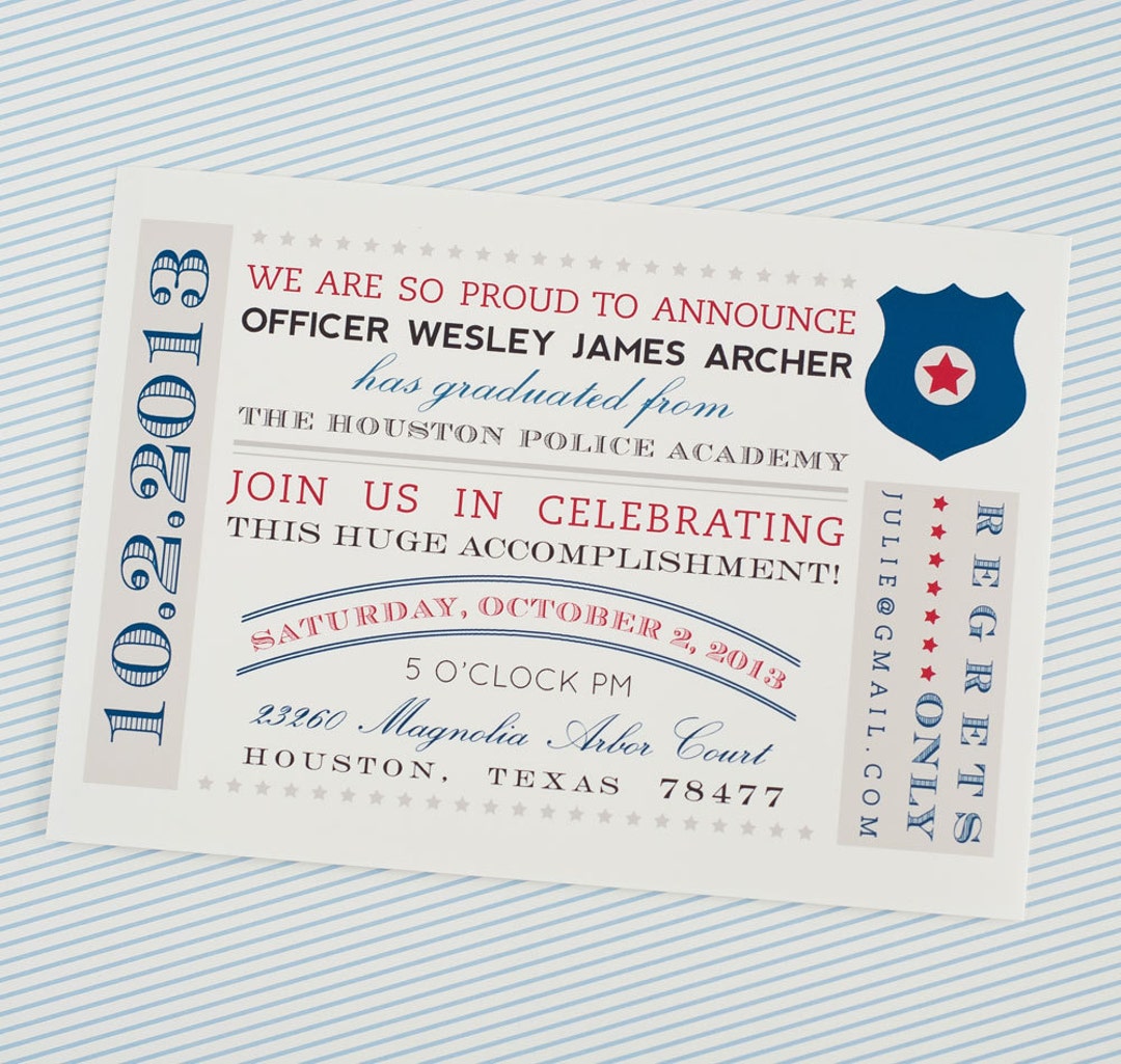 Police Academy Highway Patrol Officer Trooper Badge Graduation ...