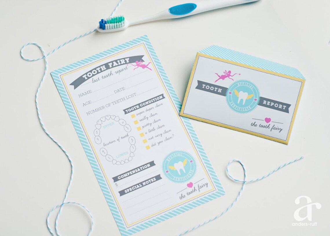 Tooth Fairy Report Certificate and Envelope Printables - Lost Tooth ...