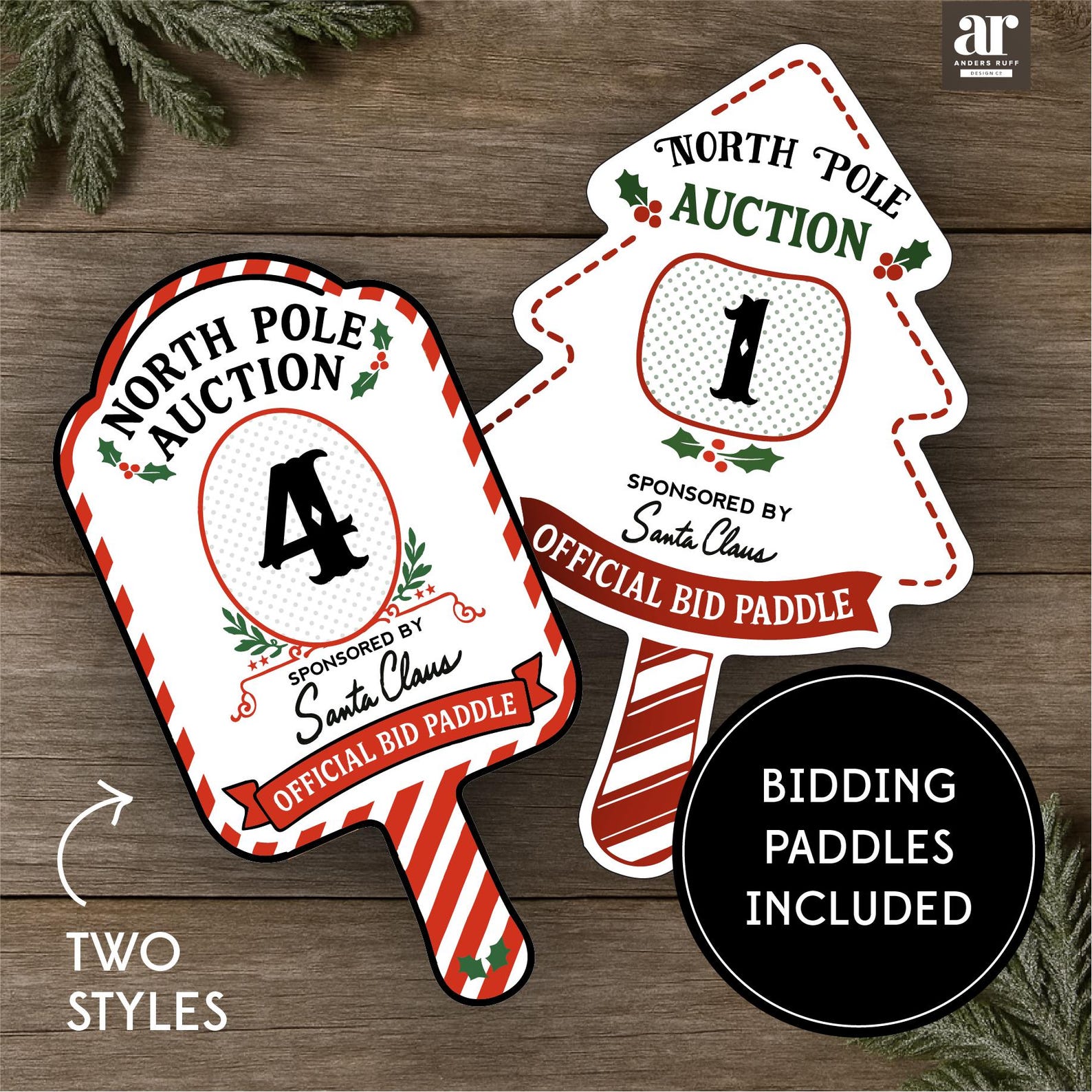 Merry Money Play Cash + Holiday Auction Paddles | Christmas Game ...