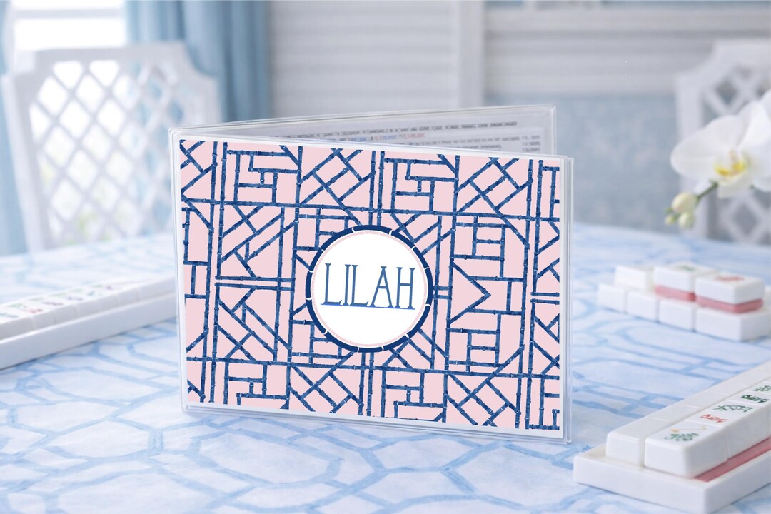 Editable Mahjong Card Insert | Preppy Bamboo Mahj Card Sticker ...