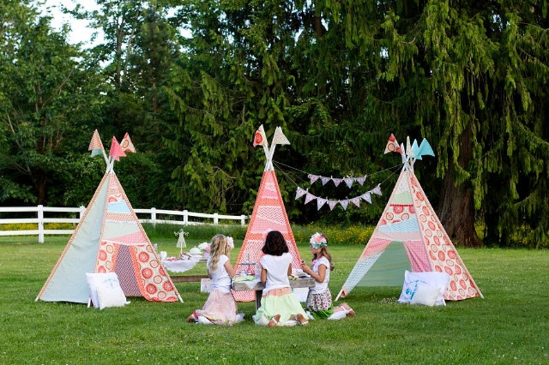 Tea Party Tent Glam Camping Teepee Girl Glamping Outdoors - Etsy