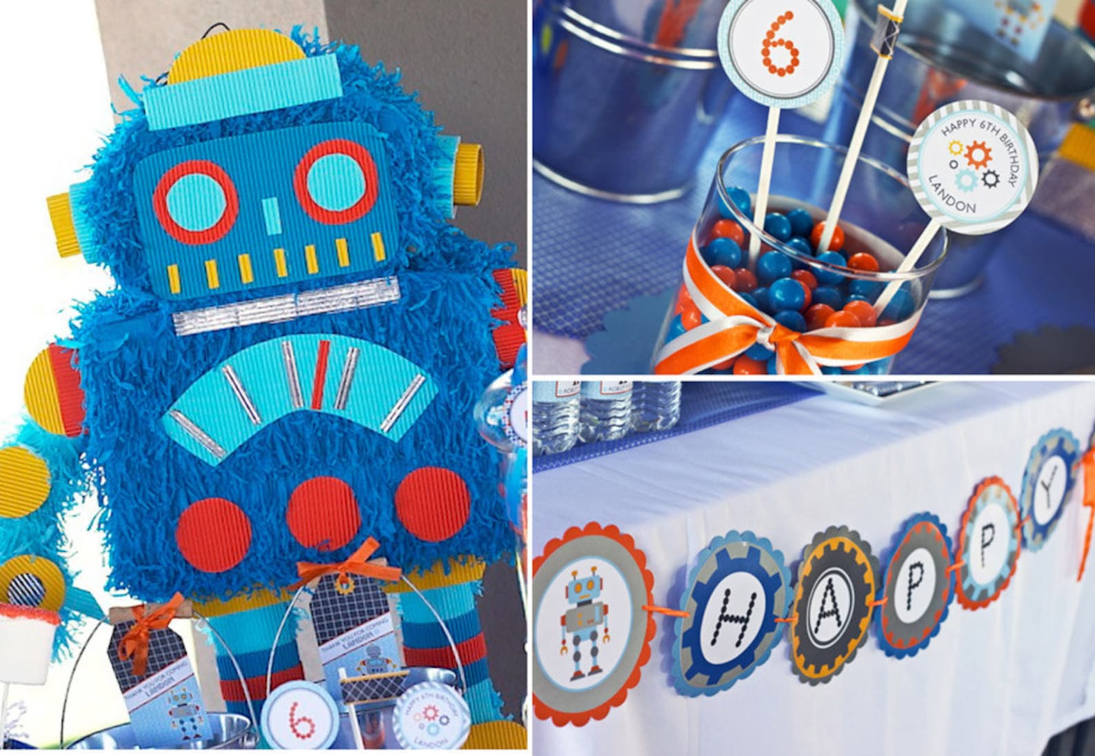 Robot Party Printables Gears Robots Decorations Robotics - Etsy