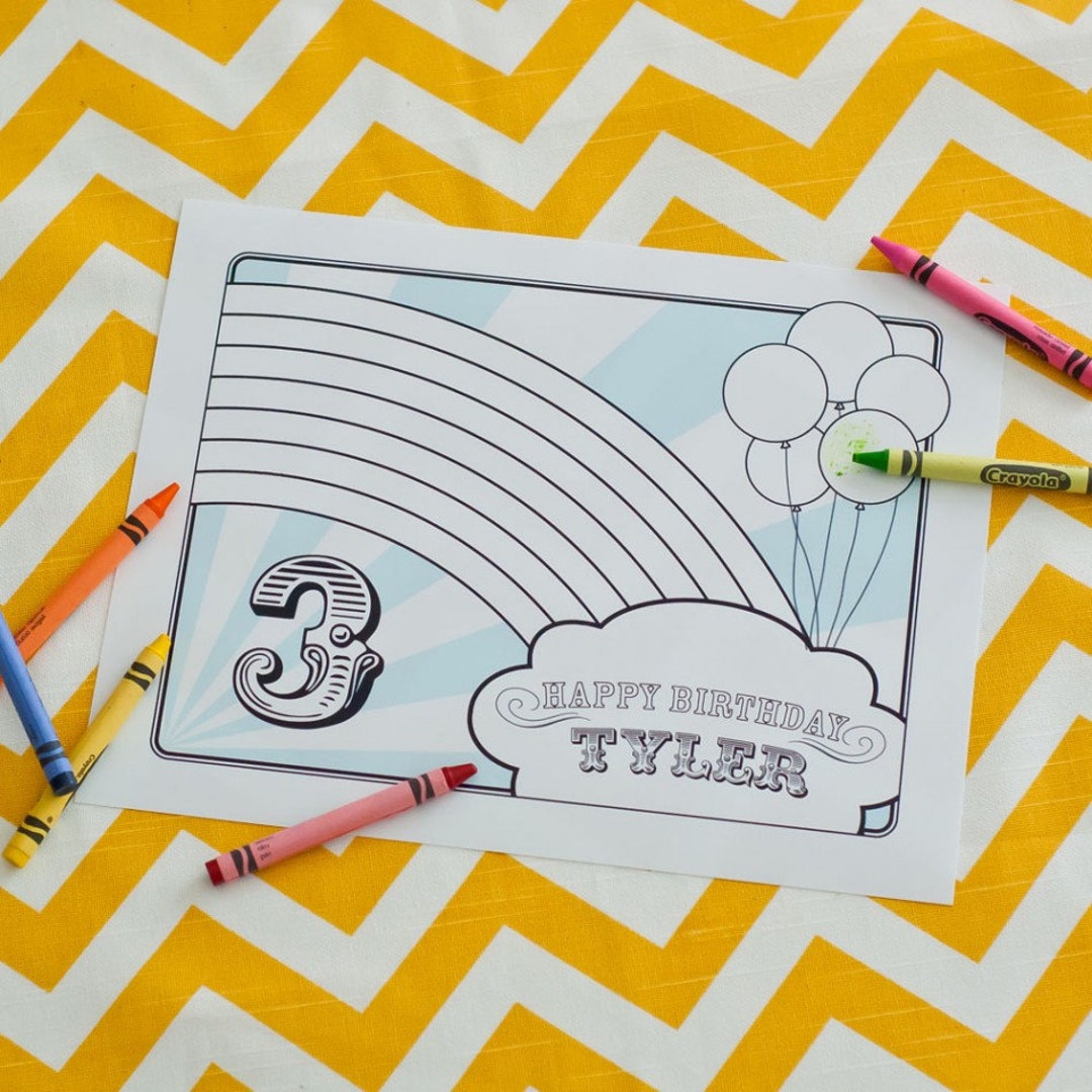 Chevron Rainbow Arts Crafts Coloring Sheet - Printable Customized ...