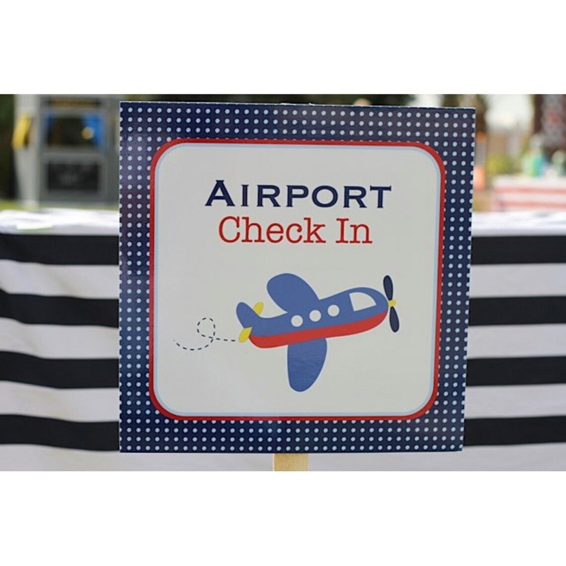 Airplane Airport Birthday Party Signs Printable Instant | Etsy