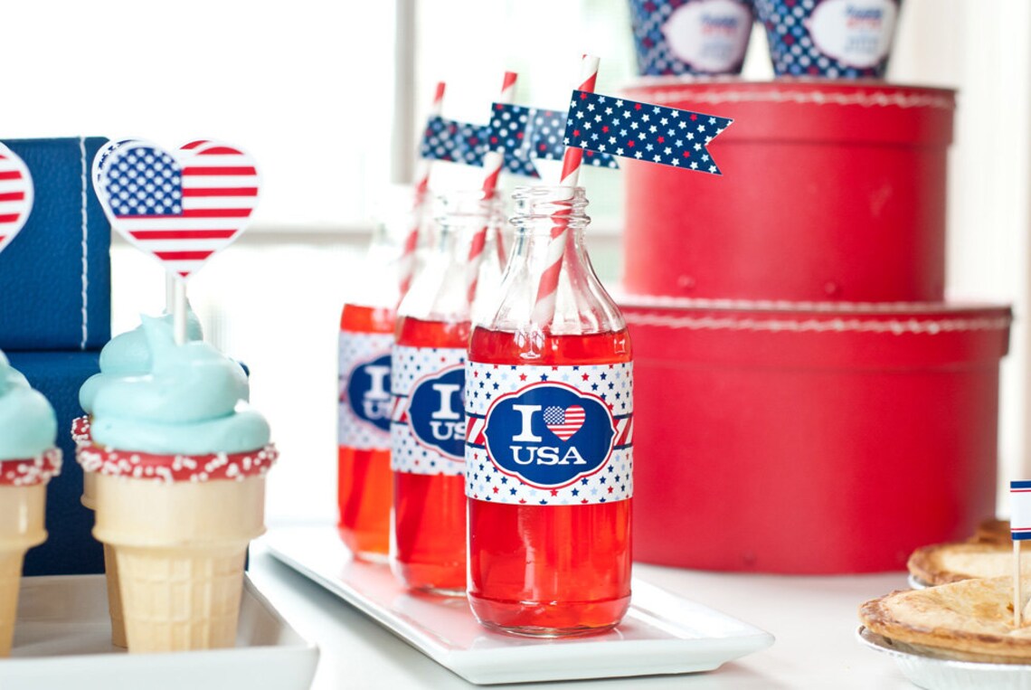 All American 4th of July Party Printables Printable DIY - Etsy