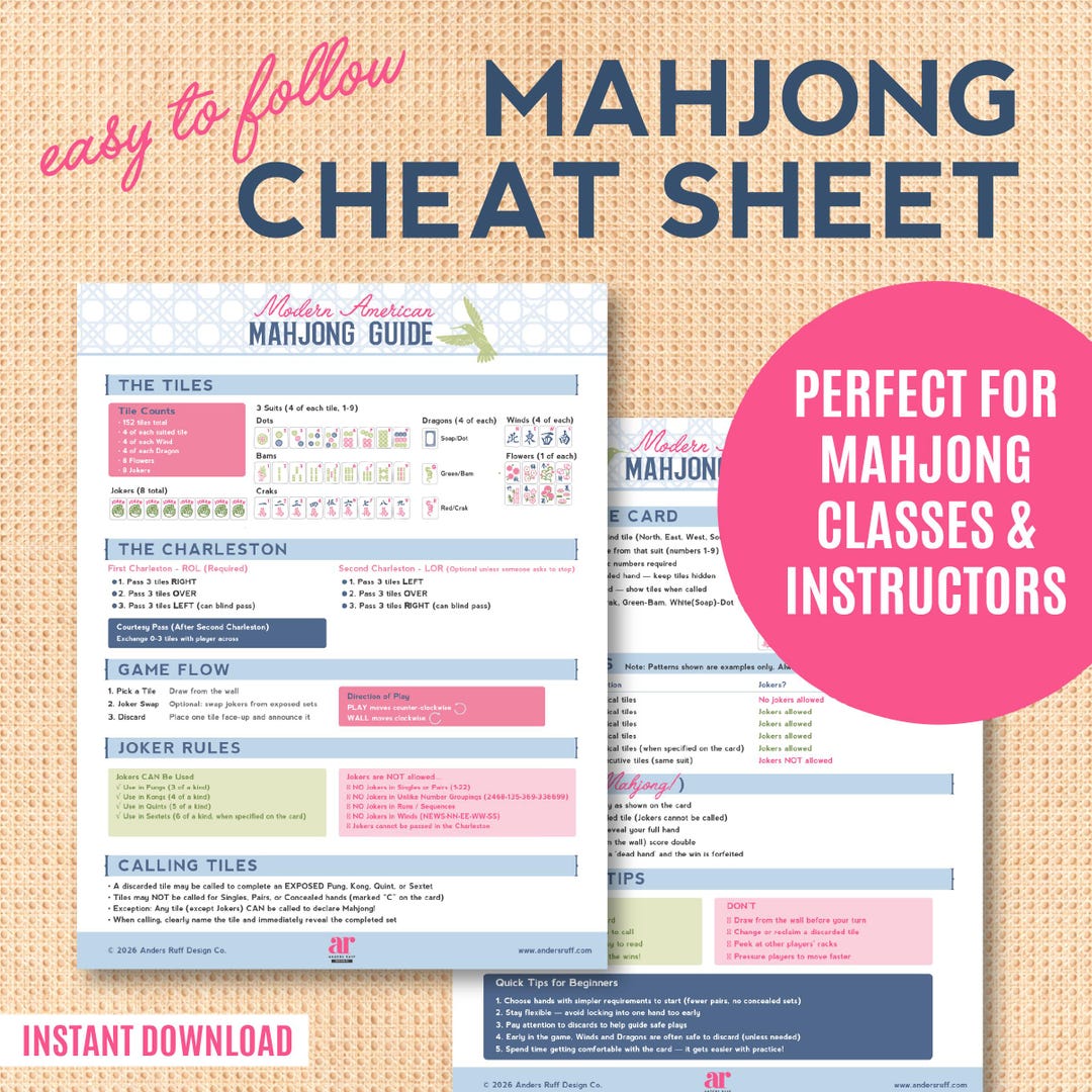 Mahjong Teaching Guide for Instructors | Beginner Friendly Mahjong ...