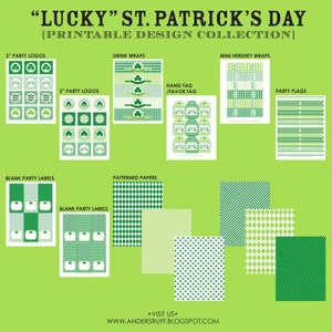 Lucky St. Patrick's Day Party Printables - Printable DIY Collection - Etsy