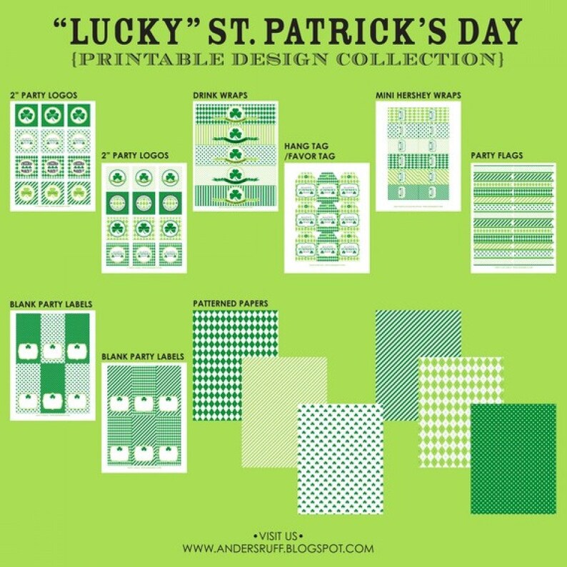 Lucky St. Patrick's Day Party Printables Printable DIY | Etsy