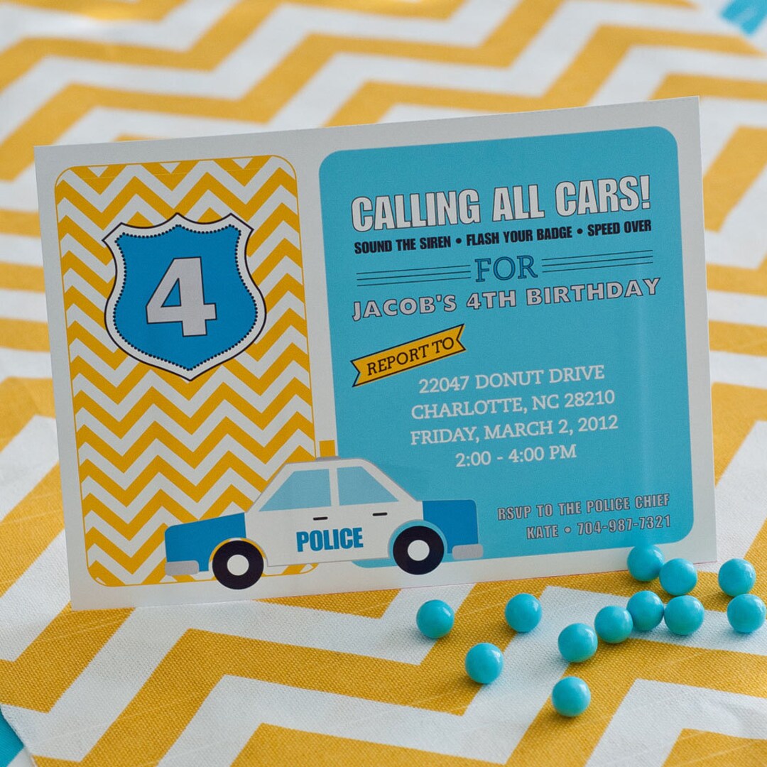 Chevron Police Car Invitation Police Cruiser Badge Officer Police ...
