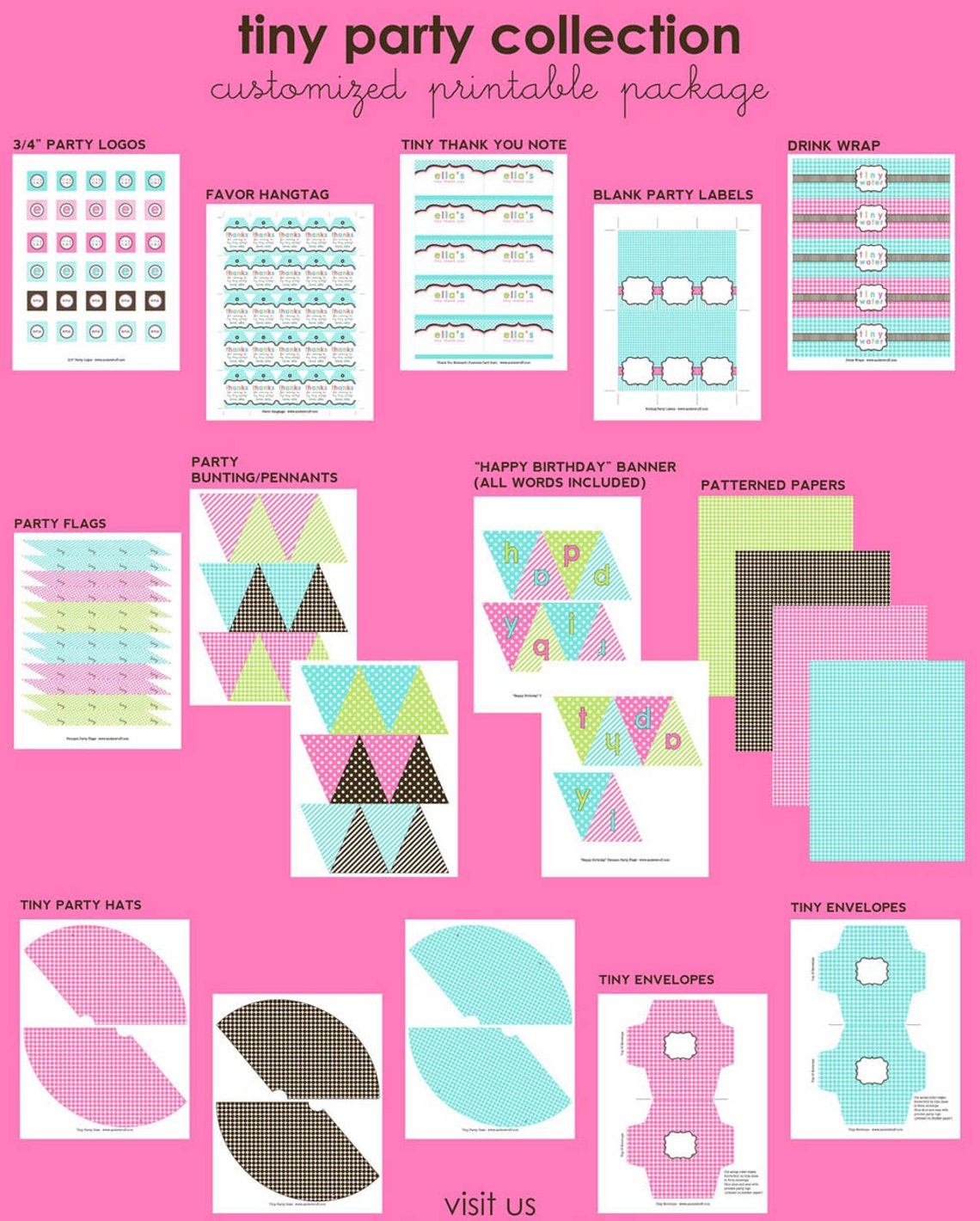 Tiny One Birthday Party - Printable Customized Package - Etsy