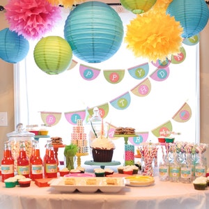 Chevron Cupcake Birthday - Printable Customized Package - Etsy