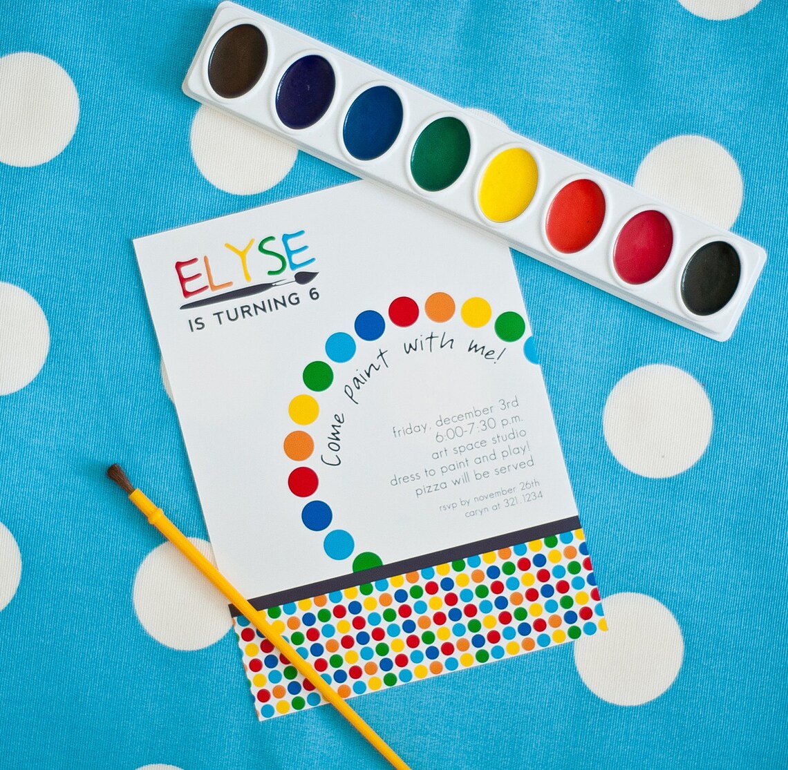 Rainbow Arts & Crafts Paint Palette Painting Party Birthday | Etsy