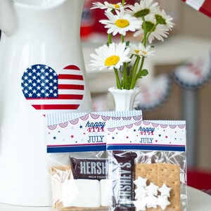 All American 4th of July Smores Bag Toppers Treat Bag Party Favors ...
