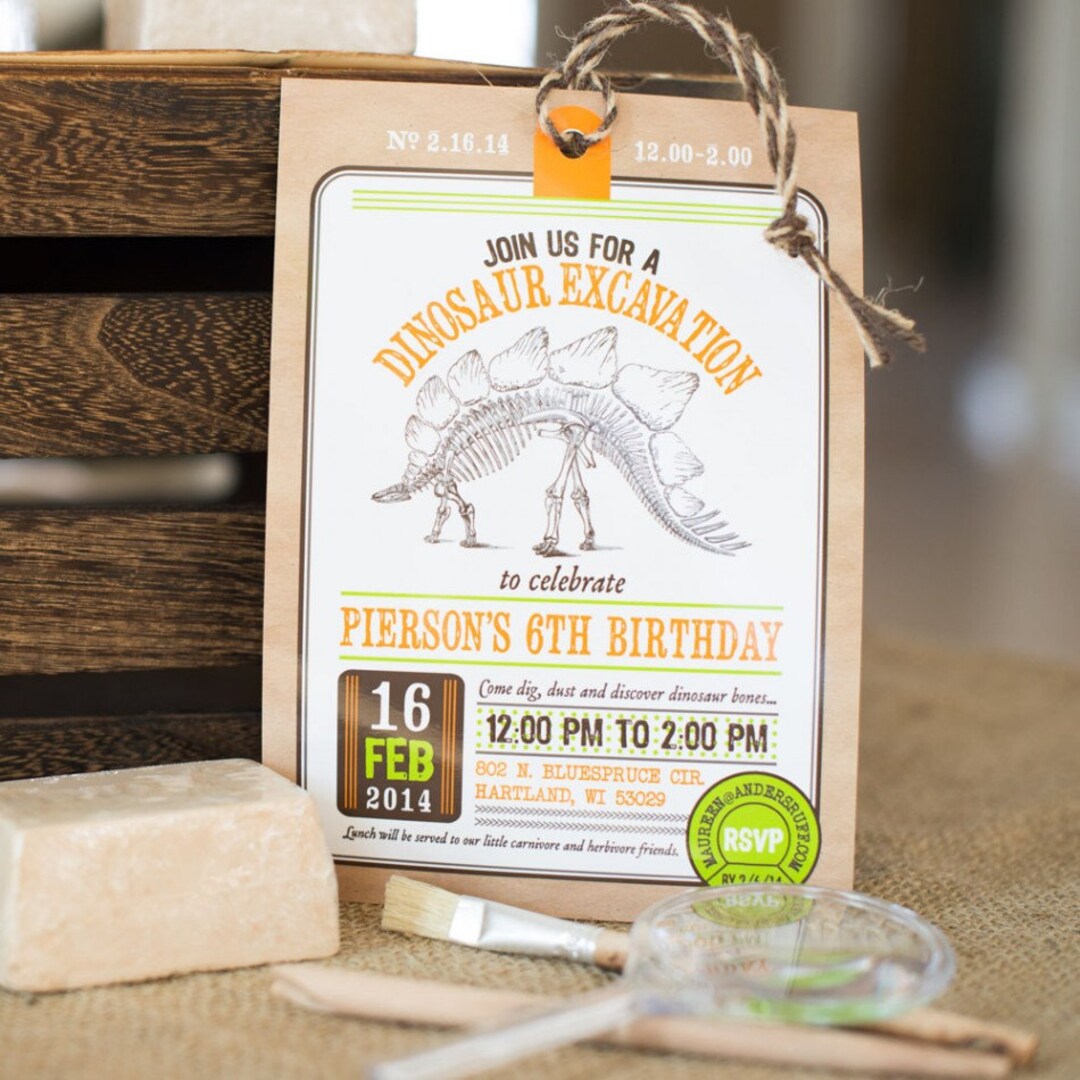 Dinosaur Excavation Dino Dig Paleontologist Fossil Science Birthday ...