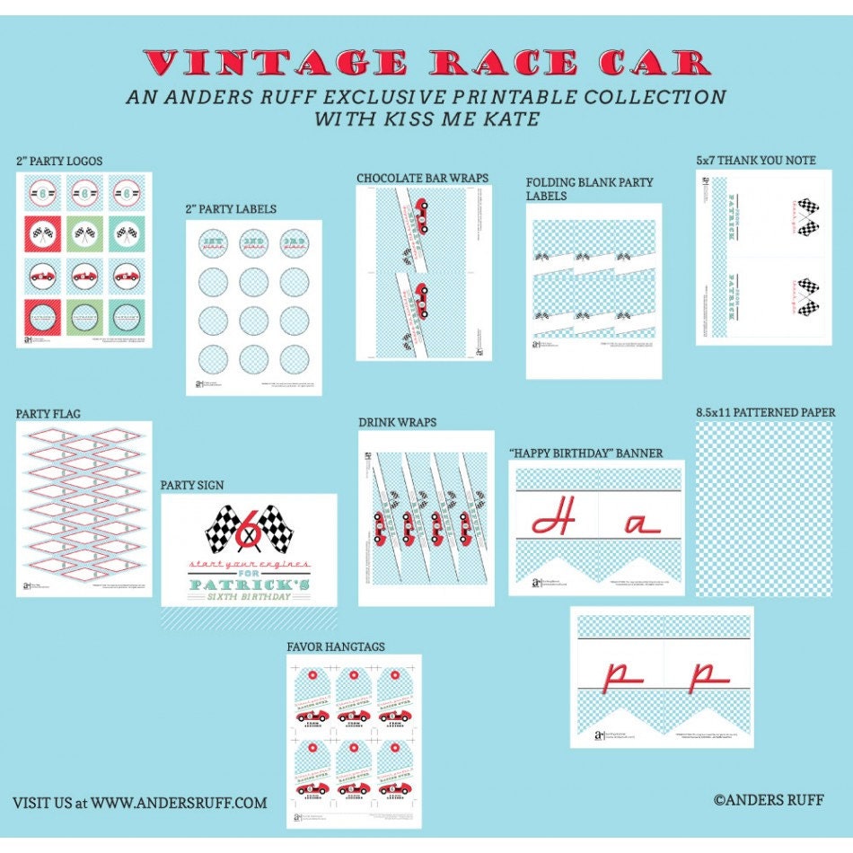 Vintage Race Car Speedway Automobile Indy Checkered Flags | Etsy